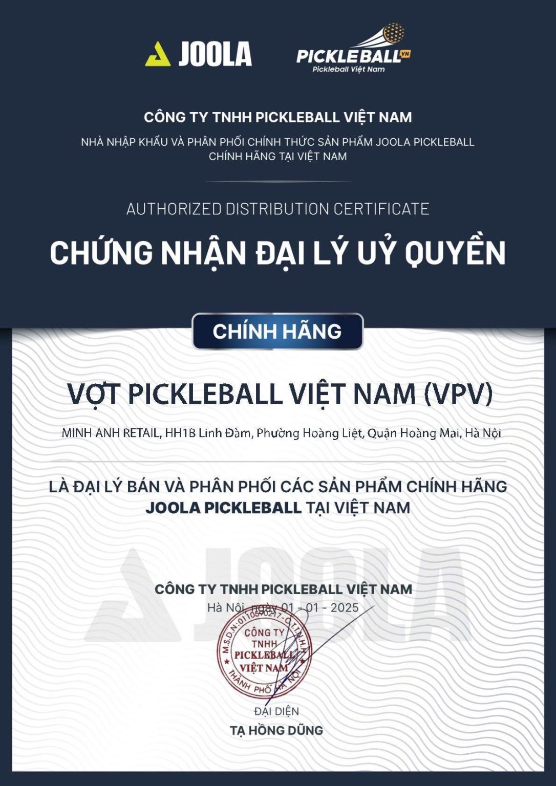 Joola Gen 5 – Vợt PickleBall Việt Nam VPV